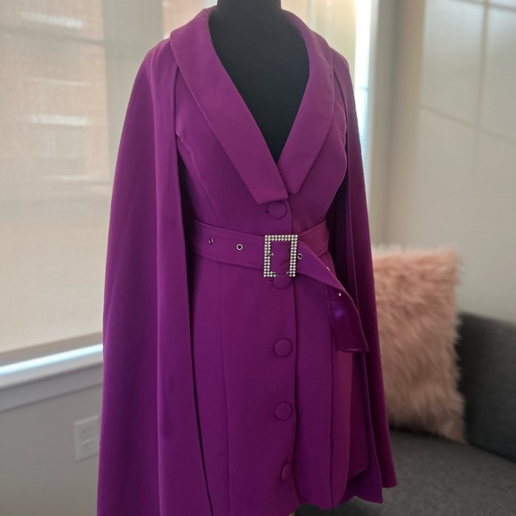 Dresses | Purpose Dress With Cape And Belt With Blung | Poshmark